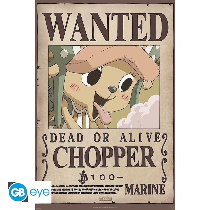 ONE PIECE - Poster Maxi 91.5x61 - Wanted Chopper | Bath TCG