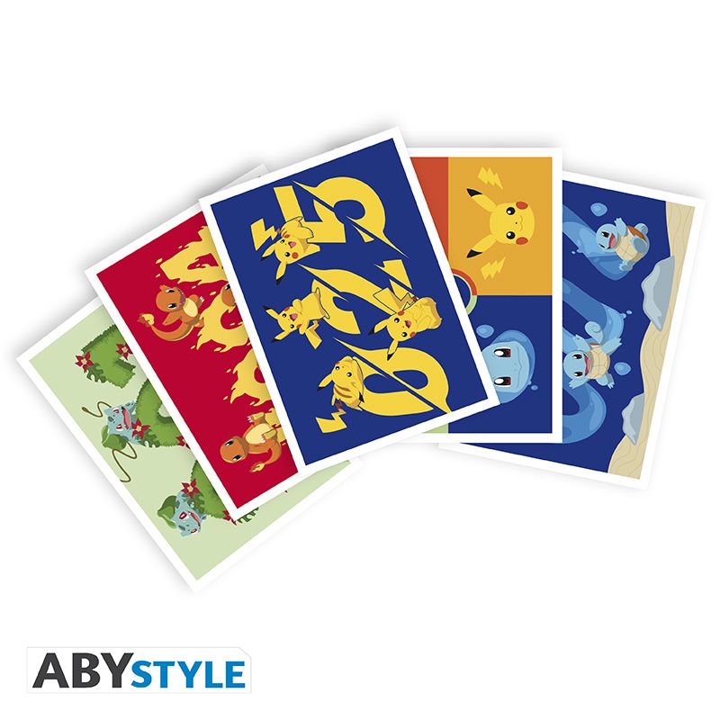 POKEMON - Postcards - Gen 1 starters x5 | Bath TCG