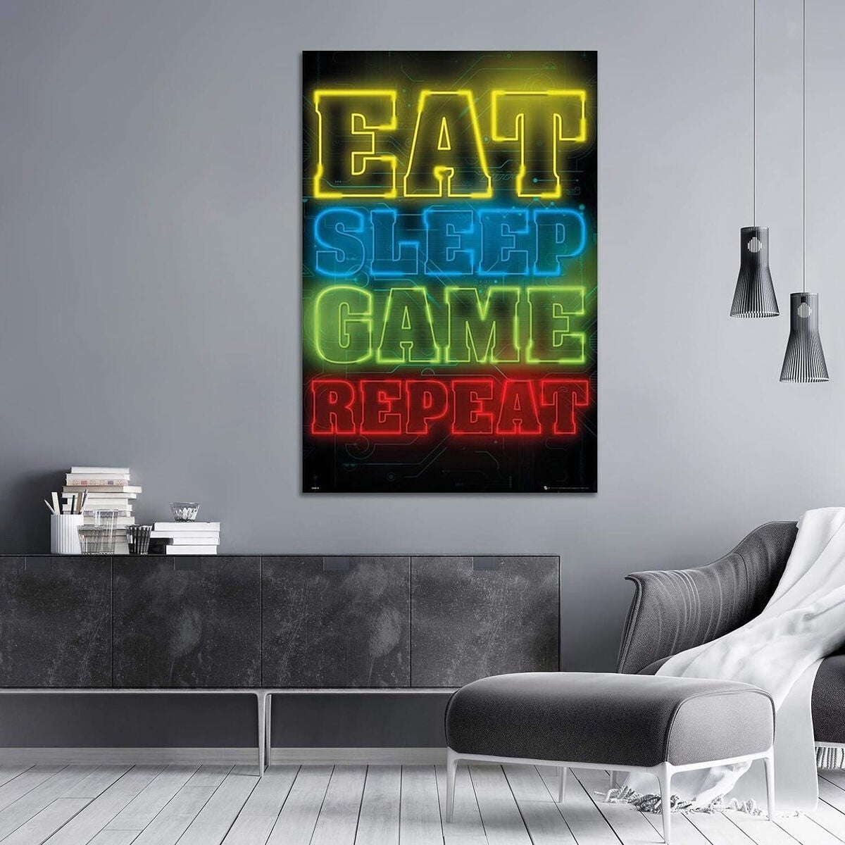 Gaming Poster - Poster Maxi 91.5x61 - Eat Sleep Game Repeat | Bath TCG