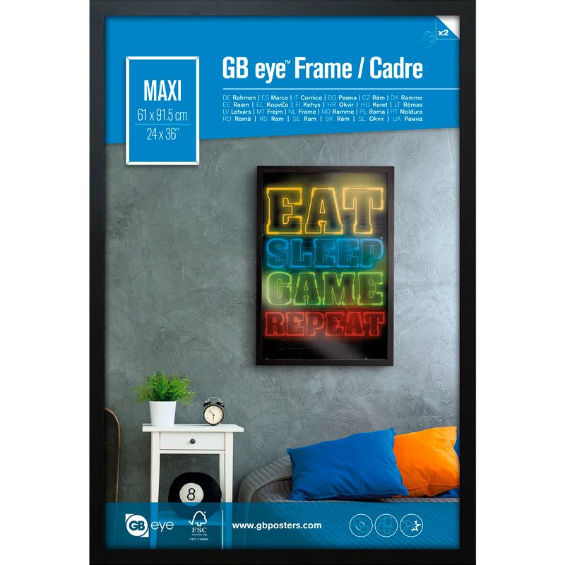 Black Maxi Poster Frame - 61cm x 91.5cm | Bath TCG
