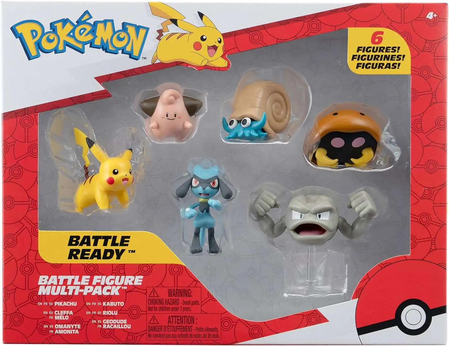 Pokemon - Battle Ready Battle Figure Multi-Pack - Pikachu, Cleffa ...