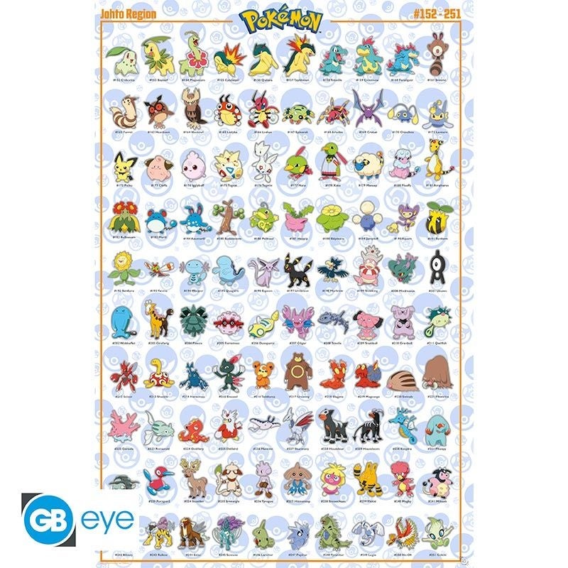 POKEMON - Poster Maxi 91.5x61 - Johto English | Bath TCG